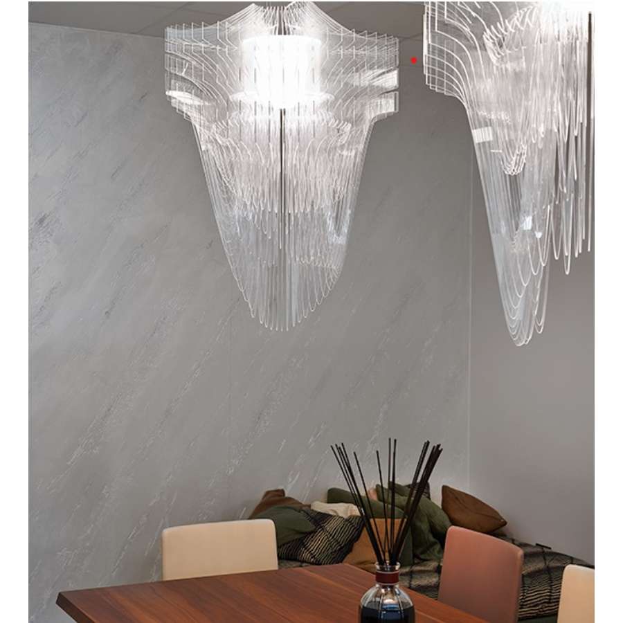 Slamp Aria Transparent ARISS00TRS01T00E27EU Suspension Lamp Small, 500 ...
